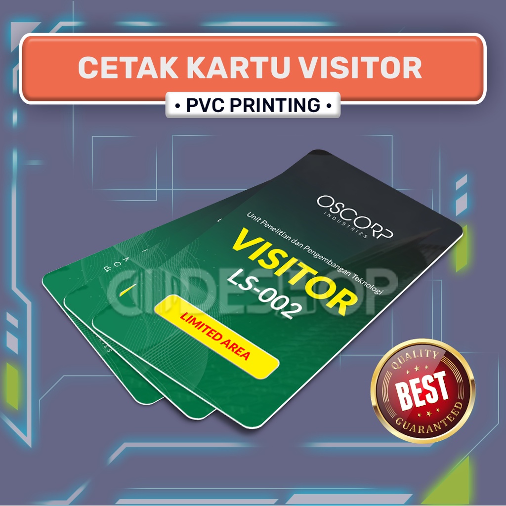 Jual Cetak Kartu Pengunjung Visitor ID Card | Shopee Indonesia