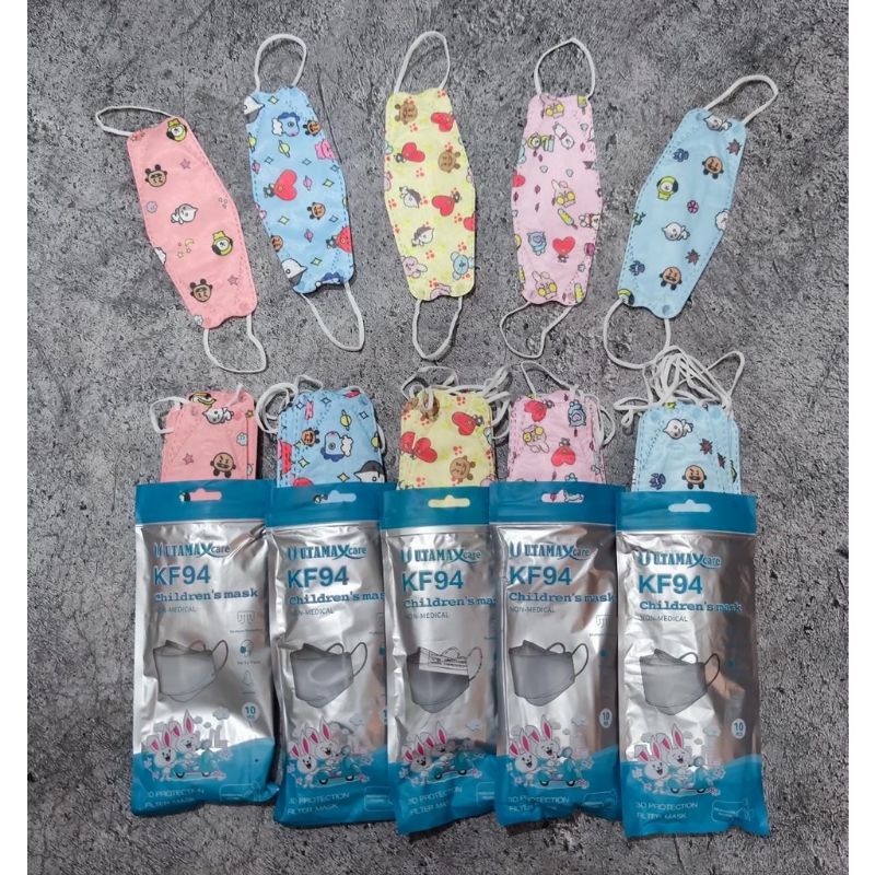 Jual MASKER KF94 BTS BT21 ANAK ISI 5 dan 10 PCS / MASKER KOREA / MASKER ...