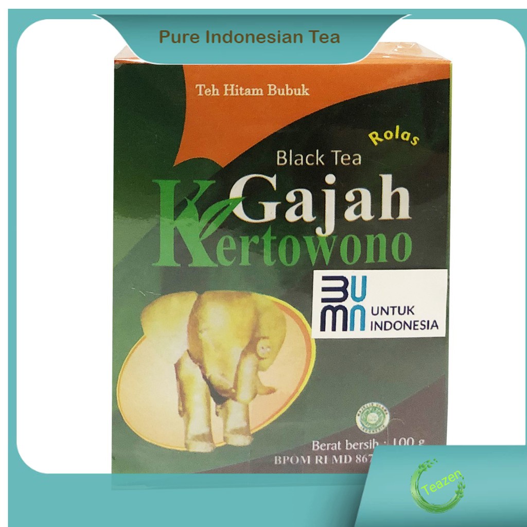 Jual Teh Seduh Gajah Kertowono 100 gr - Rolas teh hitam | Shopee Indonesia