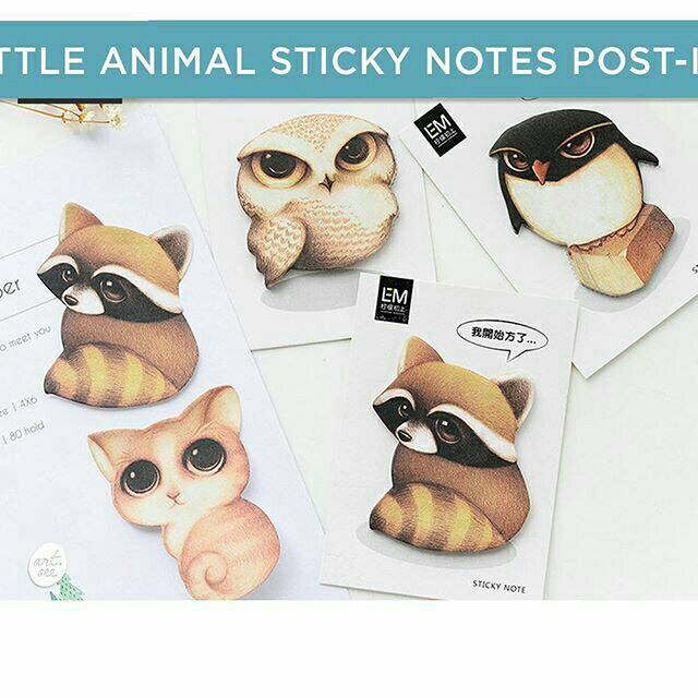 Jual Little Animal Sticky Notes Post-its | Shopee Indonesia