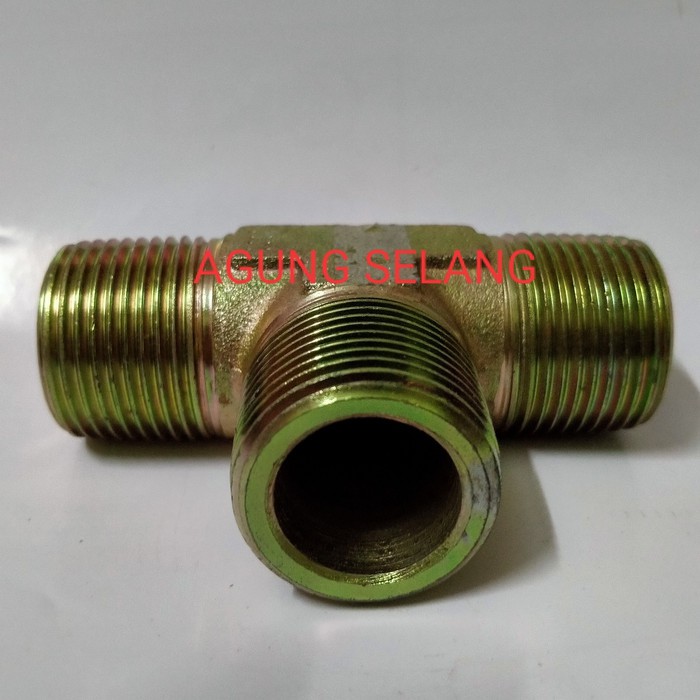 Jual TEE MALE CONECTION 1" NPT X 1" NPT X 1" NPT BESI GALVANIZED ...