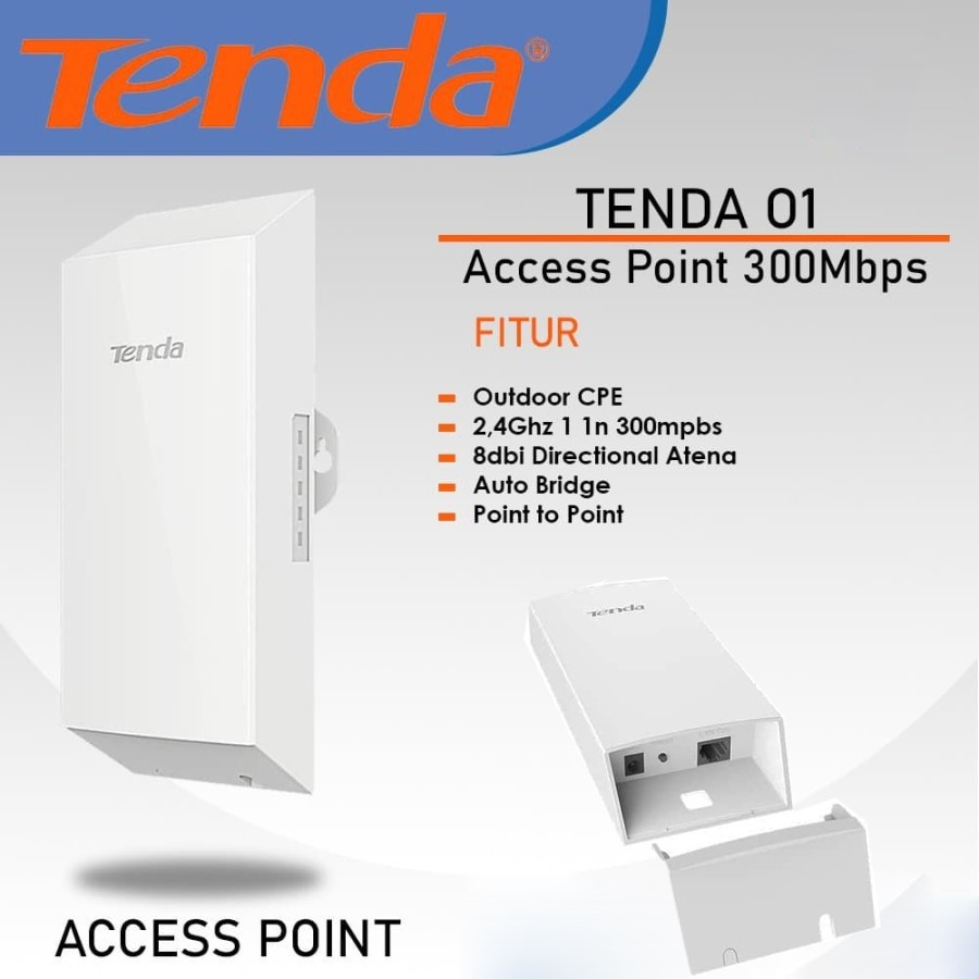 Jual Trend-TENDA O1 500m Outdoor Point To Point CPE - TENDA 01 Wireless ...