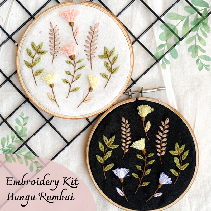 Jual Embroidery Kit Bunga Rumbai - Paket Sulam Tangan | Shopee Indonesia