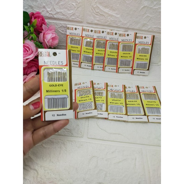 Jual Jarum jahit regal besar isi 12 set uk1/5 (10needless) | Shopee ...