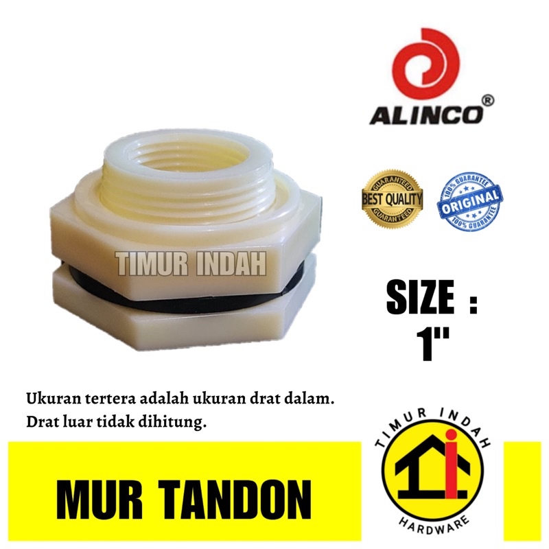 Jual Mur tandon 1” / mur toren 1” plastik - ALINCO | Shopee Indonesia