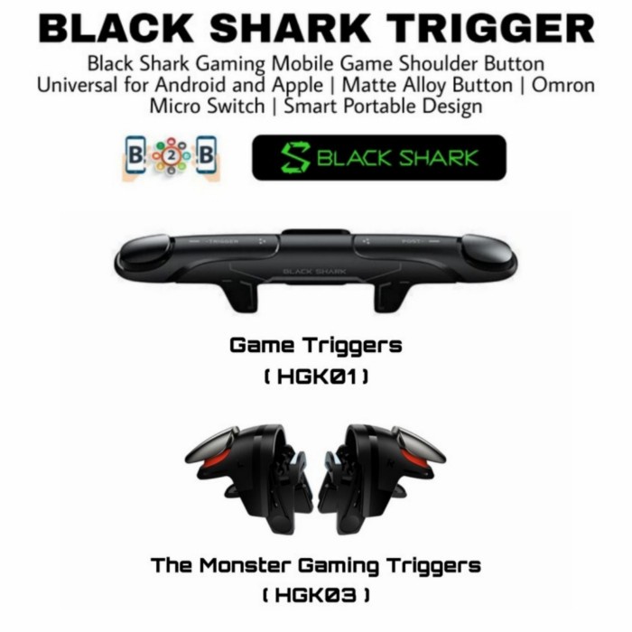 Jual Black Shark Trigger Gaming Holder Gamepad Mobile Game Shoulder ...