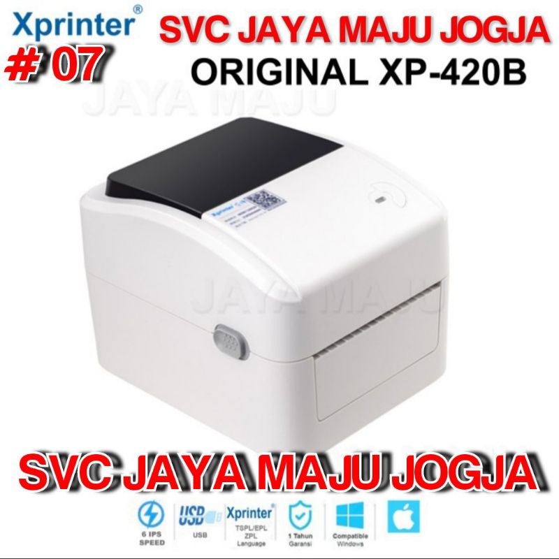 Jual XPRINTER XP 420 B + HOLDER LABEL - PUTIH // HITAM - USB - 203 DPI ...