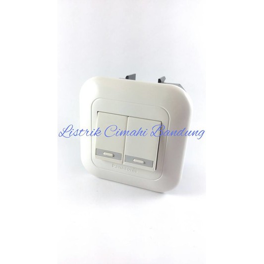 Jual Panasonic Saklar Double / Seri WEJ5531 (x2) + Frame WEJ78029W ...