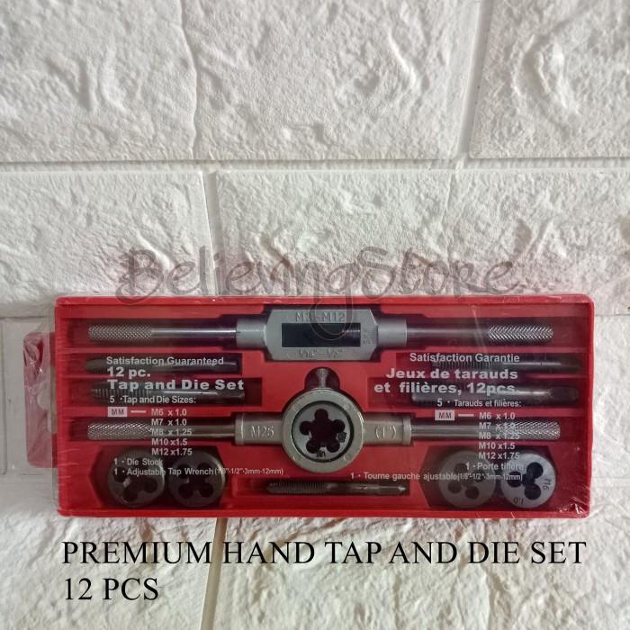 Jual Hand Tap And Dies Set 12 Pcs / Alat Snai Tap Ulir Drat Mur Baut ...