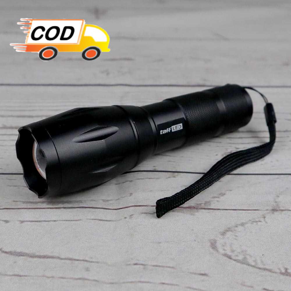 Jual Lampu Senter LED 2000 Lumens Super Terang Jarak Jauh Zoom Cahaya Bisa Baterai AAA atau Cas ...