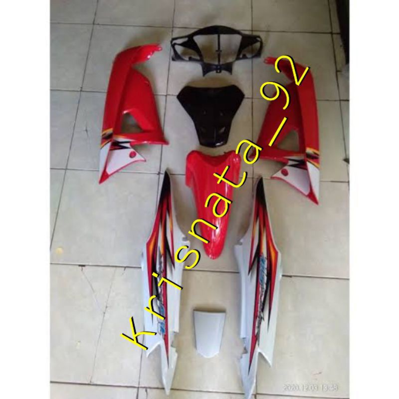 Jual FULL BODY ALUS SUPRA FIT NEW MERAH PUTIH PLUS STRIPING | Shopee ...