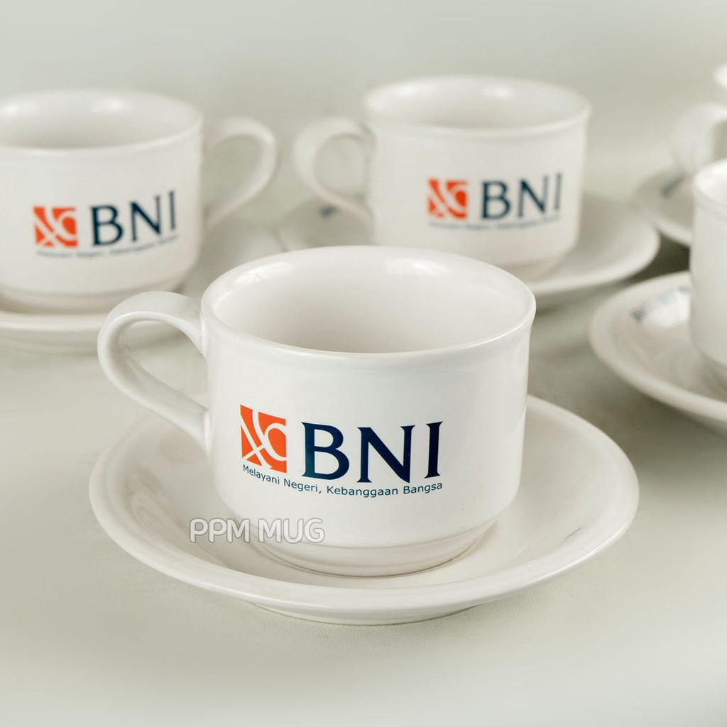 Jual Cetak Souvenir Cup Saucer Cangkir Tatakan | Shopee Indonesia