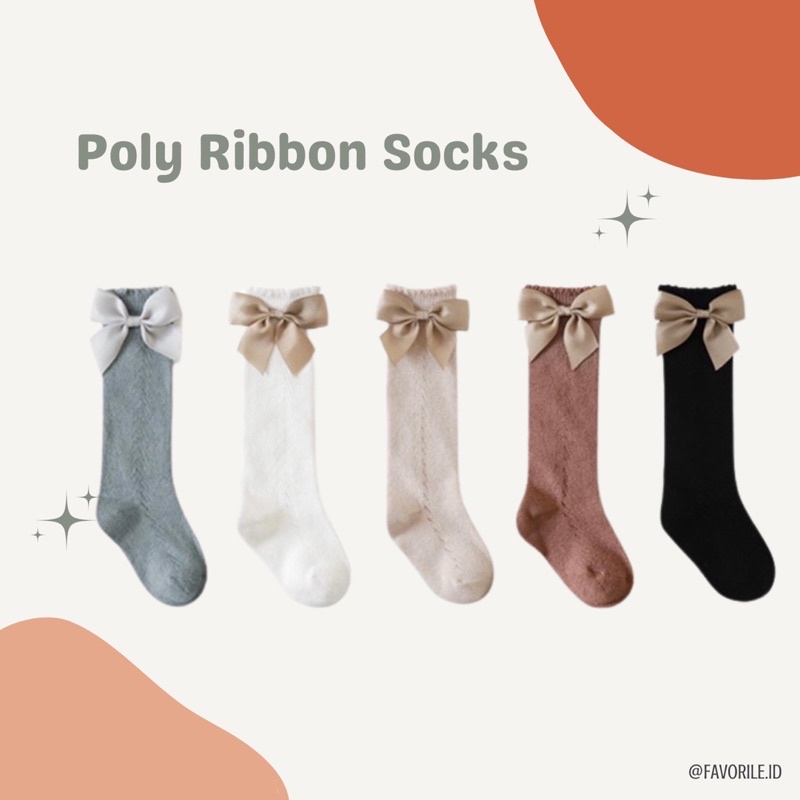 Jual Favorile.id | Poly Ribbon Baby Socks | Kaos Kaki Anak Kaos Kaki ...