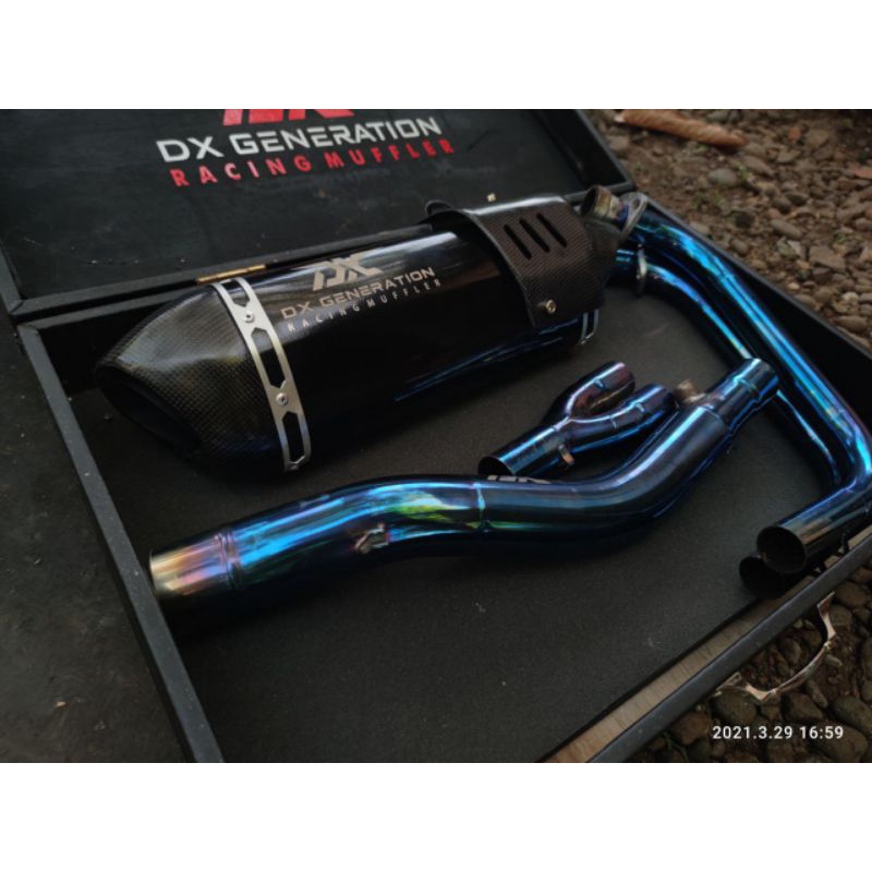 Jual Knalpot ORIGINAL DX A1R Special Edition - Header Blue (FULL SYSTEM ...