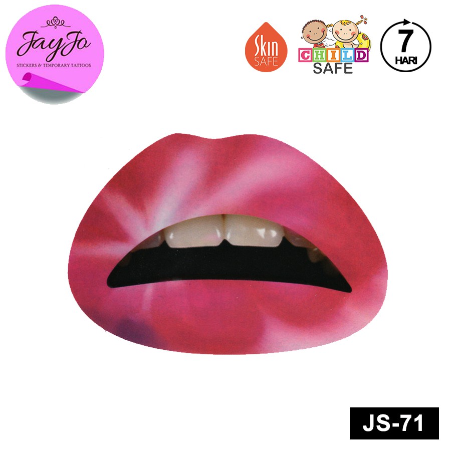 Jual JS-71 Lip Sticker Temporary Tattoo / Lip Stickers / Lip Tattoo ...