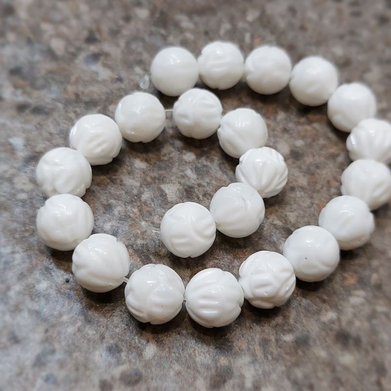Jual ONIX 8mm batu alam akik putih bulat ukir | Shopee Indonesia