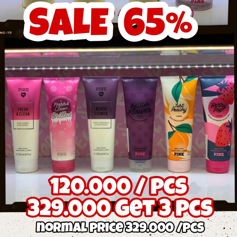 Jual VICTORIA'S SECRET Body Lotion series PINK Original Full size ...
