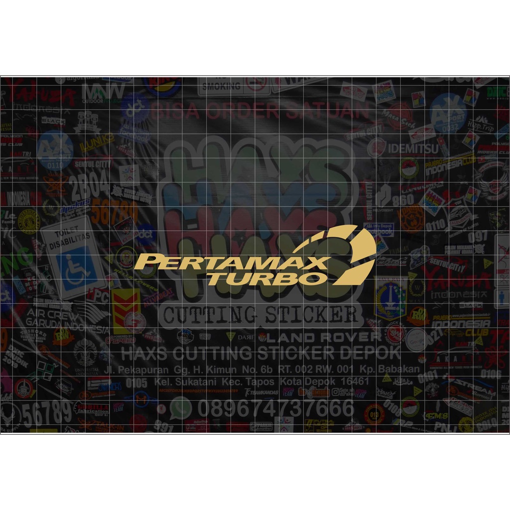 Jual Cutting Sticker Pertamax Turbo Ukuran 10 Cm Untuk Motor Mobil ...