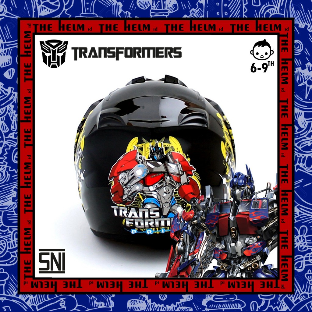Jual HELM JUNIOR SNI Karakter Transformer (untuk anak SD umur 6-9 tahun ...