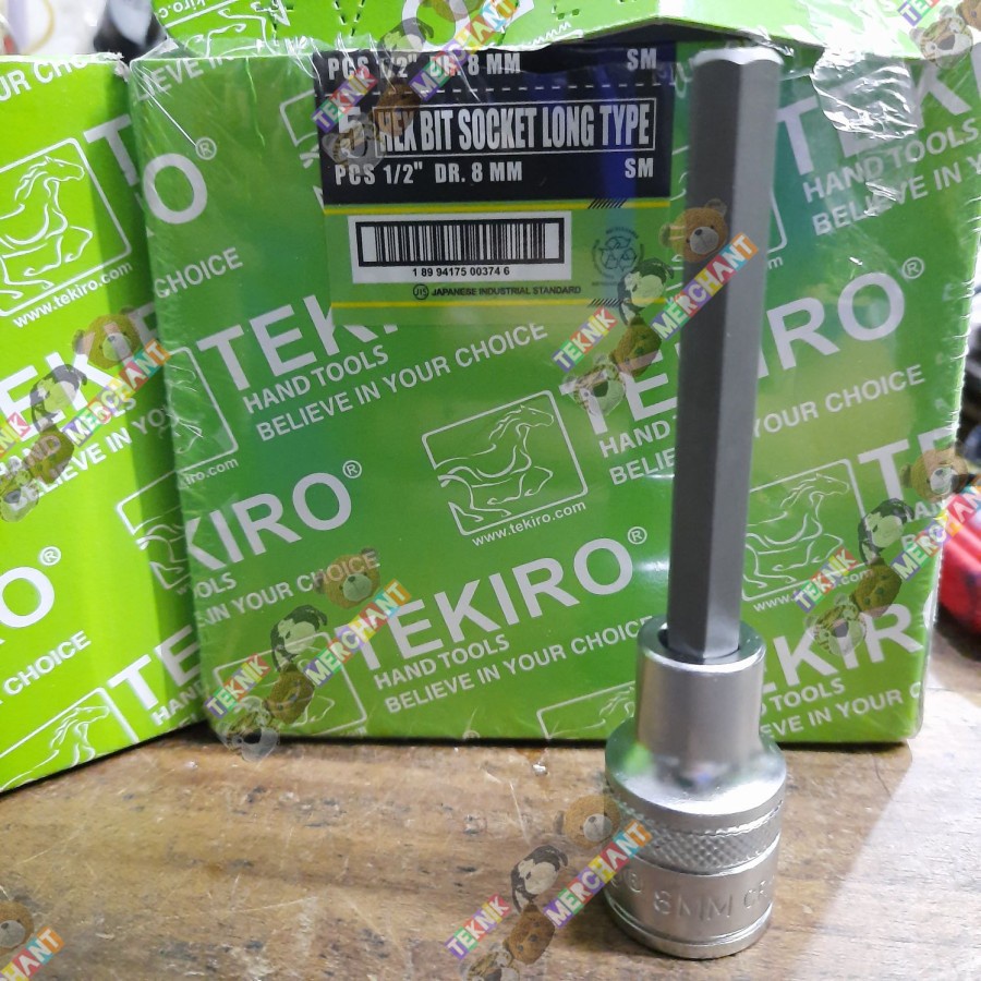 Jual Mata Sock L 1/2"DR /Hex bit Socket 1/2"DR 8 X 100 mm Tekiro | Shopee Indonesia