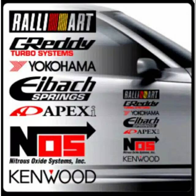 Jual Stiker Mobil Sponsor Racing Ralliart greddy Yokohama Kenwood dll ...