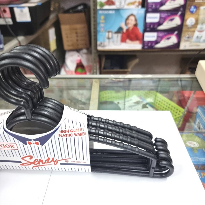 Jual Hanger Gantungan Baju Sendy Hitam Pelangi Junior Lebar 35.5cm isi ...