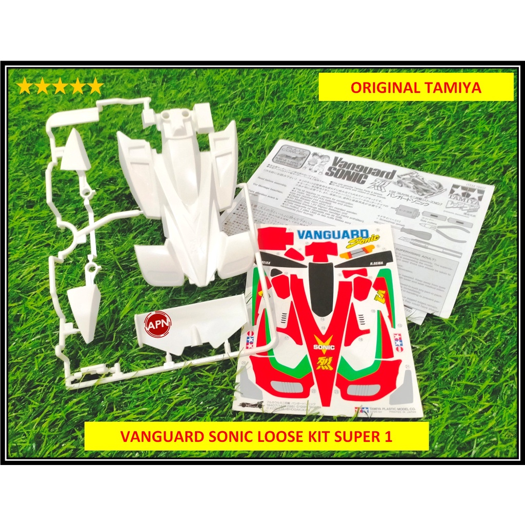 Jual BODY + DECAL VANGUARD SONIC PUTIH ORIGINAL TAMIYA | Shopee Indonesia