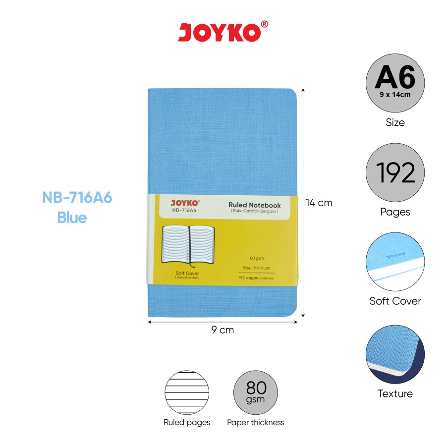 Jual Notebook Pocket Ruled Joyko NB-716 A6 | Shopee Indonesia