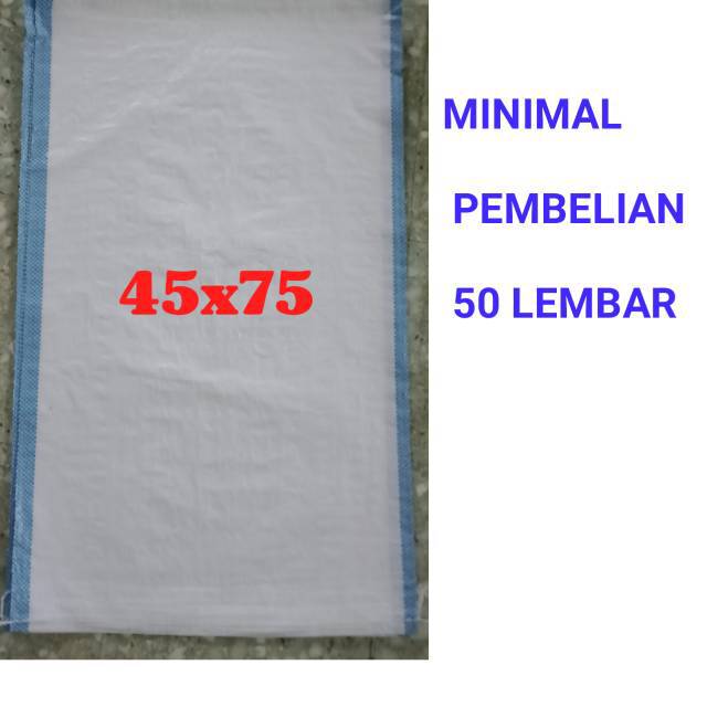 Jual Karung plastik putih 45 x 75 cm ( 25 kg sd 27 kg beras) | Shopee ...
