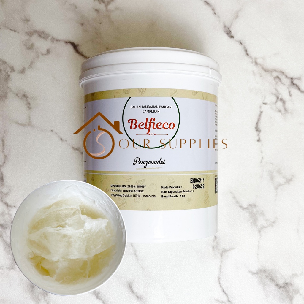 Jual Emulsifier Belfieco / Pengemulsi Pengembang Pelembut Kue 1kg ...