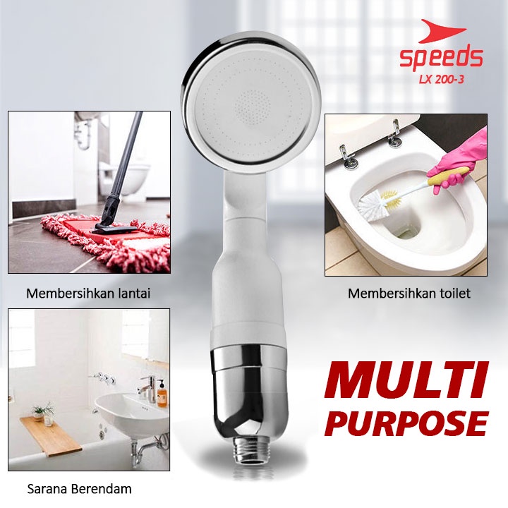 Jual SPEEDS KEPALA Super shower ion spa health crystal BIRU - Head ...