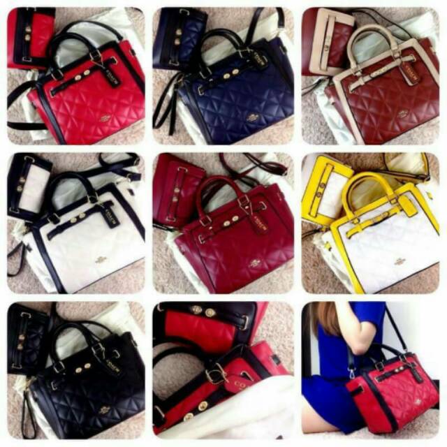 Jual Coach Swagger Blake Carryall Set SS16 medium#KK | Shopee Indonesia