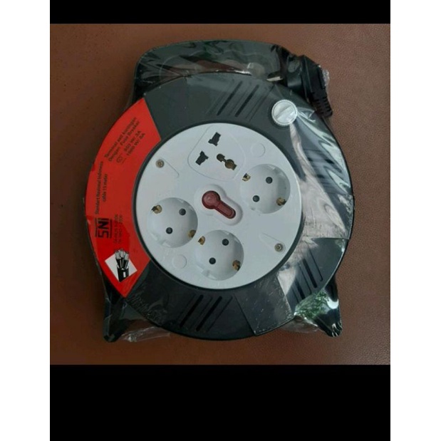 Jual DARIN Kabel Roll VISICOM 4 Lubang 15 Meter SNI Ada Saklar LED ...