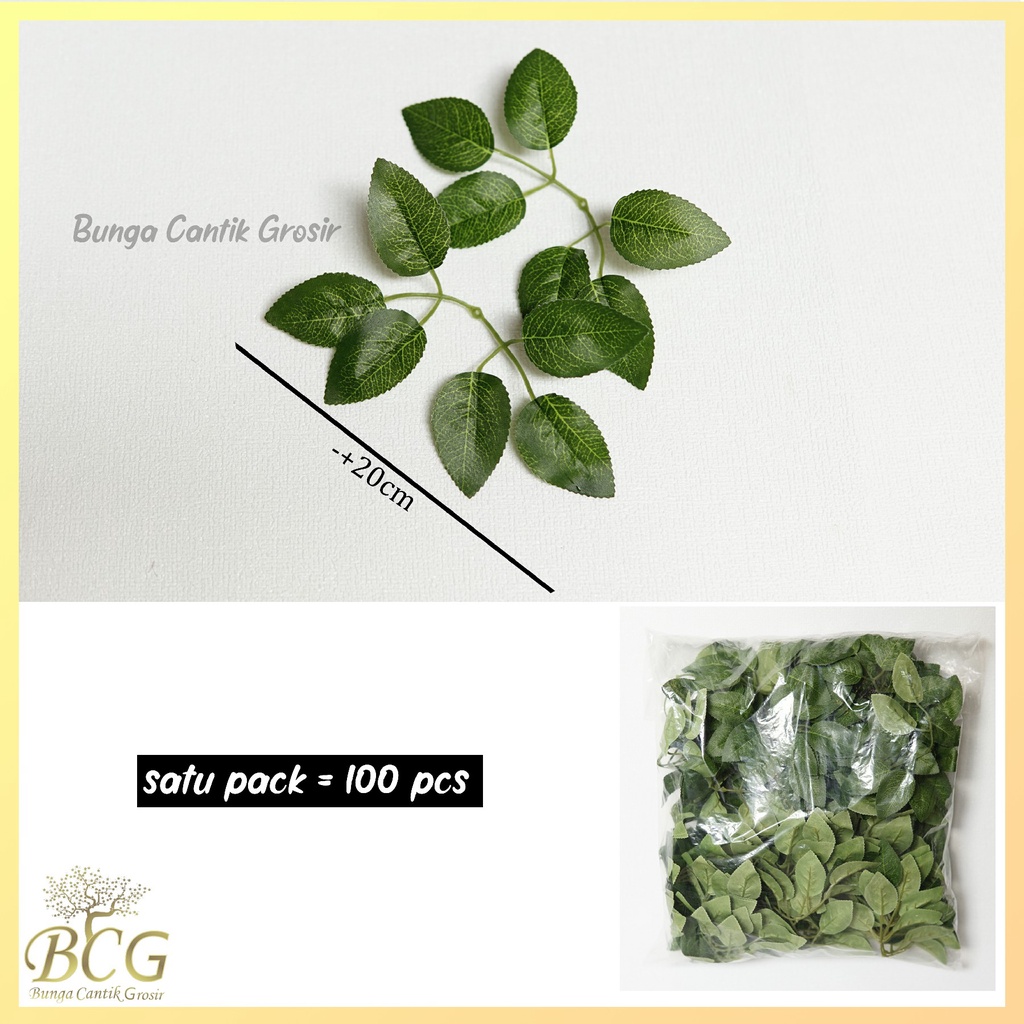 Jual Daun Rose Premium X2 (1 Pack : 100 pcs) / Daun Bunga / Daun ...
