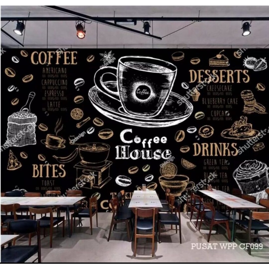 Jual WALLPAPER MURAH CAFFE SHOP - WALLPAPER KEDAI KOPI - WALLPAPER ...