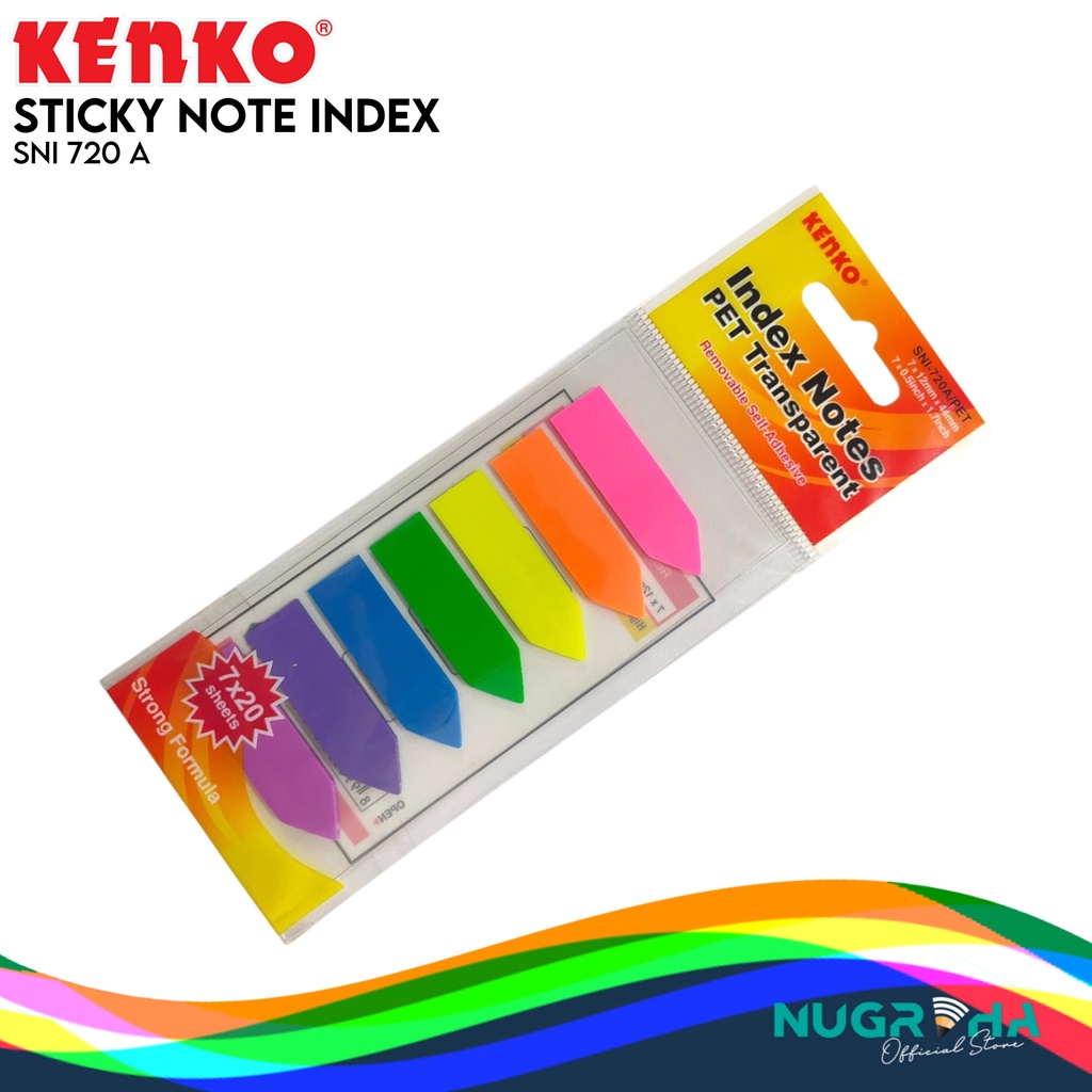 Jual STICK NOTE / STICKY NOTES INDEX NOTE KENKO SNI 720A | Shopee Indonesia