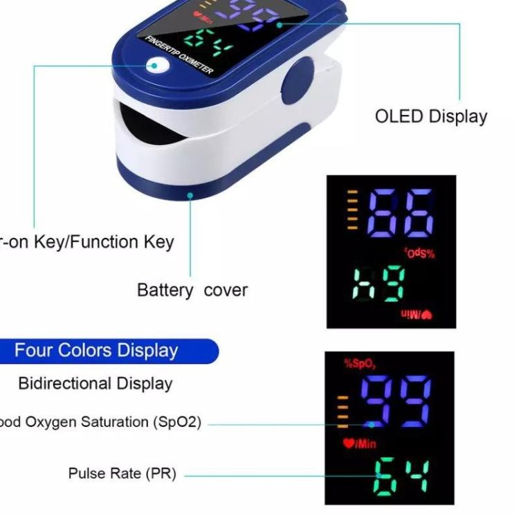 Jual Pulse Oxymeter Fingertip Pulse Oksigen Meter SpO2 Pulse Oxymeter ...