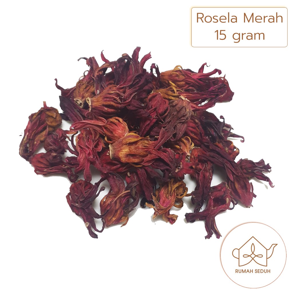 Jual 15gr Teh Rosela Merah Ungu Kering / Red Roselle Hibiscus / Teh Bunga Herbal Rosella Kering ...