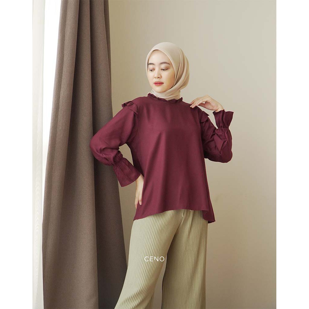 Jual Ceno.id - ALISA BLOUSE RAYON | Shopee Indonesia