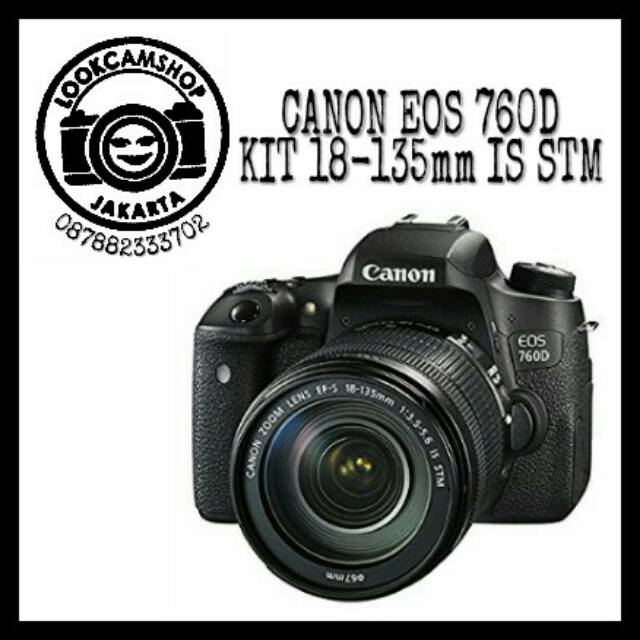 Jual KAMERA DSLR CANON EOS 760D 760 D KIT 18-135mm IS STM | Shopee ...