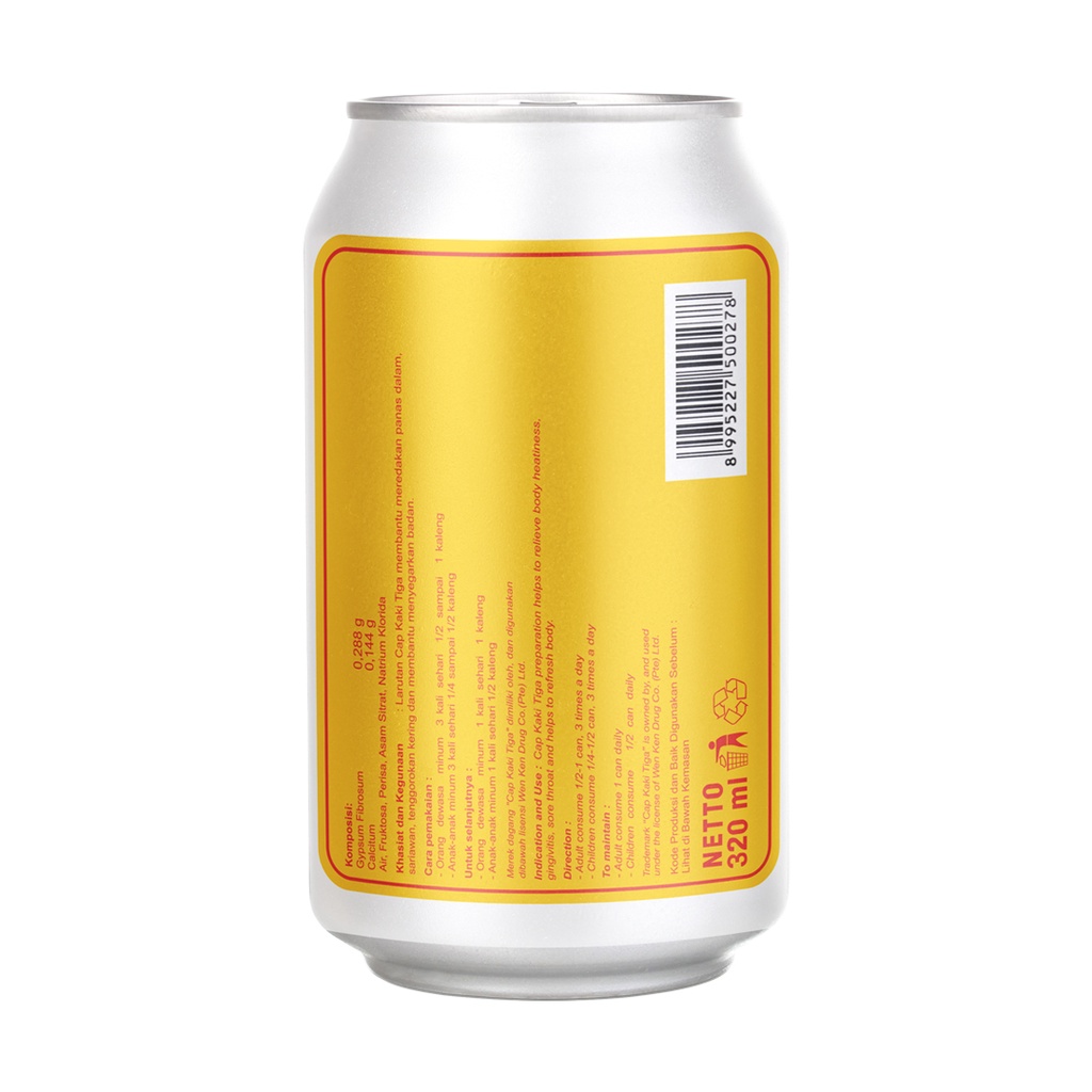 Jual Cap Kaki Tiga Rasa Leci Kaleng 320ml | Shopee Indonesia