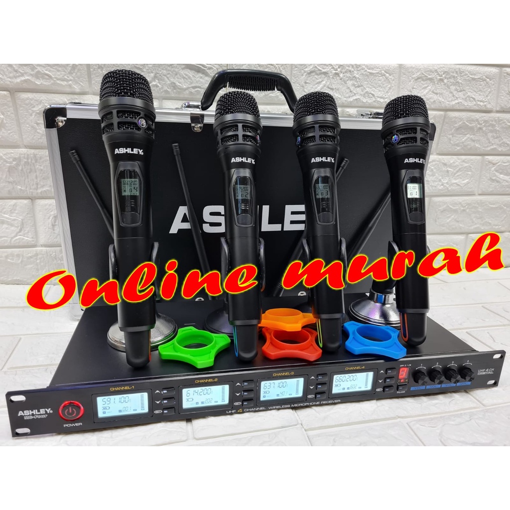 Jual mic ashley mcfour mc four witch anti feedback function 4 mic ...