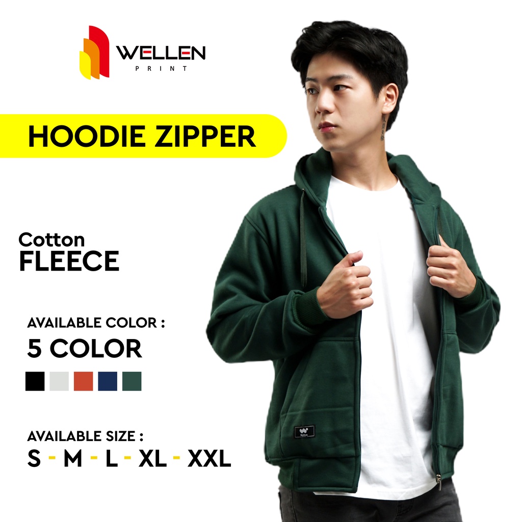 Jual WELLEN PRINT - Hoodie Zipper brand local wellen project / Jaket ...