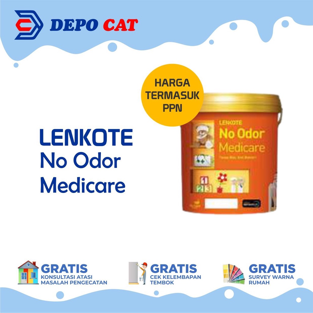 Jual Avian Lenkote No Odor Medicre White 2,5L Cat Tanpa Bau dan Mudah ...