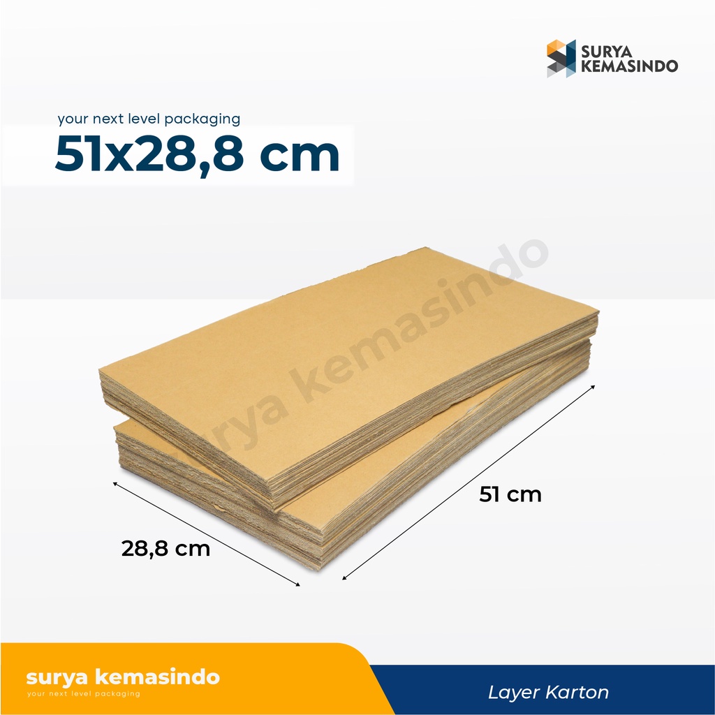 Jual Kardus Lembaran E flute 51x28,8 cm layer/layerkarton/karton/sheet ...