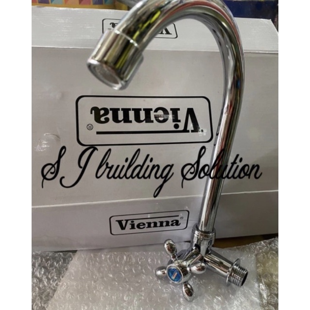 Jual Kran Keran Angsa Cuci Piring VIENNA Kran putar 1/2” Inch Stainless ...