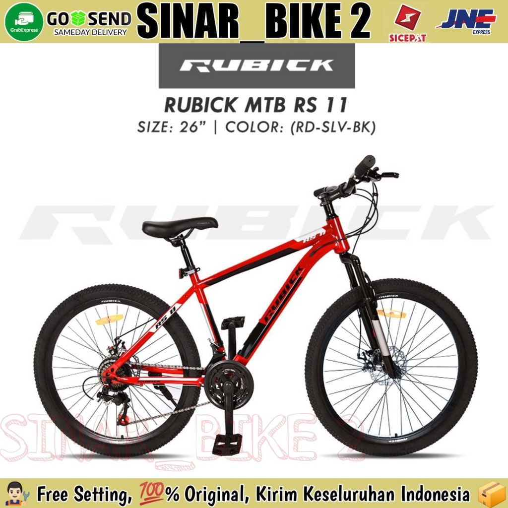 Jual Sepeda Gunung MTB RUBICK RS 11 Ukuran 26 Inch 21 Speed Rem Cakram | Shopee Indonesia