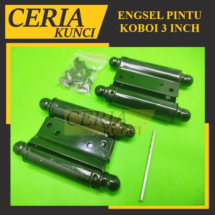 Jual Engsel Koboi 3" Hitam Engsel Pintu 2 arah | Shopee Indonesia