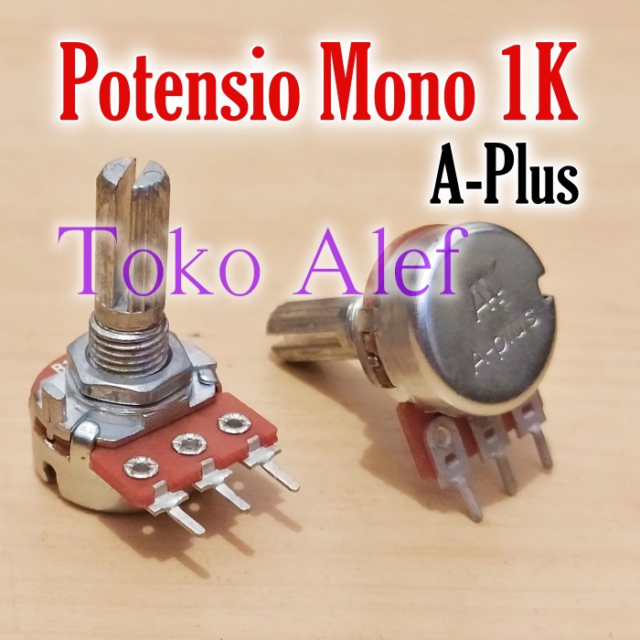 Jual 5Pcs potensio mono A Plus 1k potensiometer 1 k kilo meter | Shopee ...
