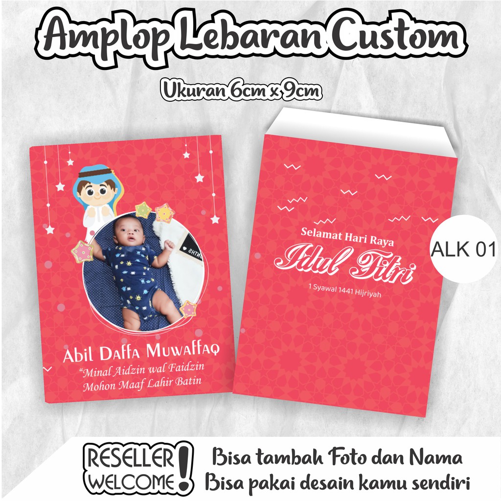 Jual Amplop Lebaran custom (6x9cm) // bisa request foto dan nama ...